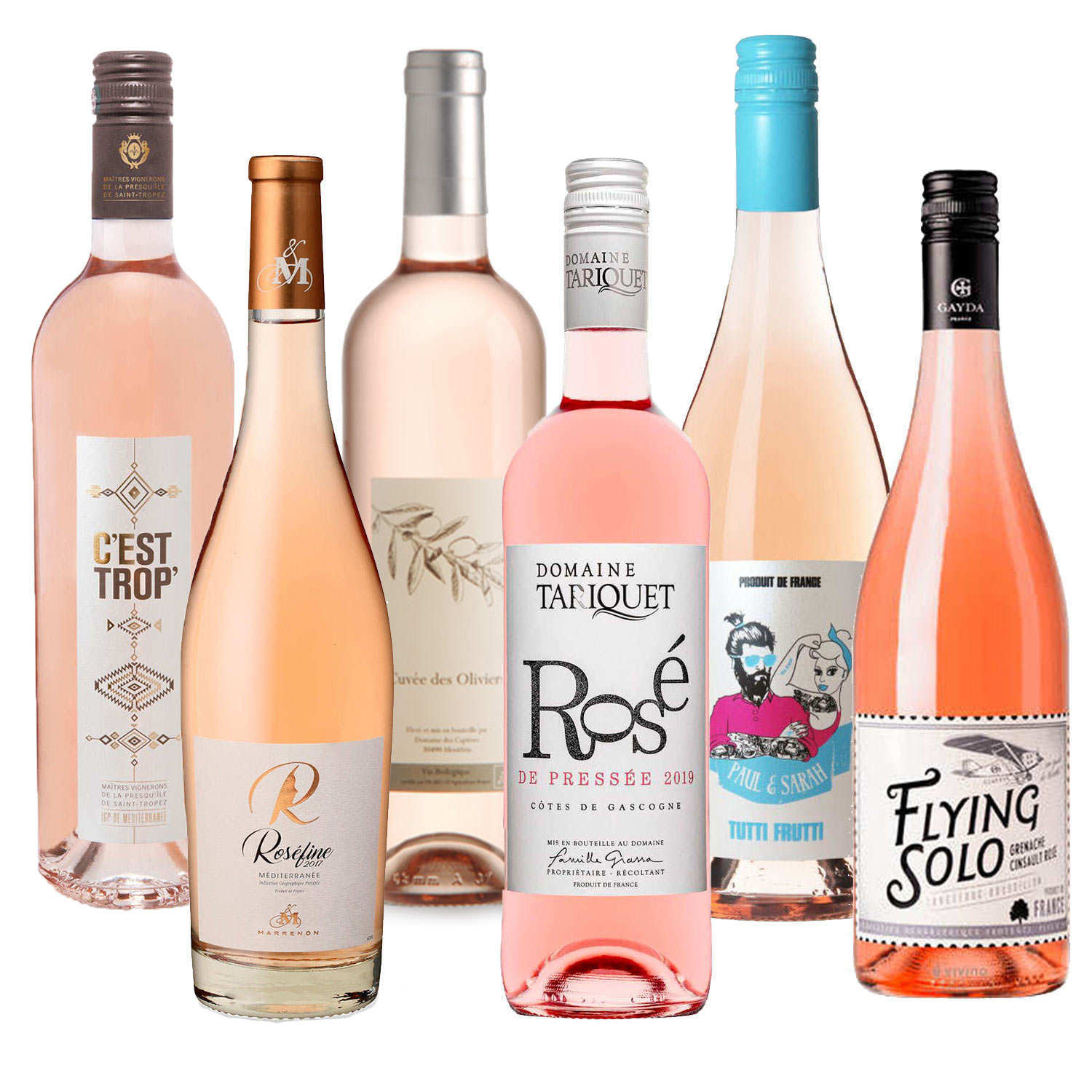 Pack découverte 6 vins rosés