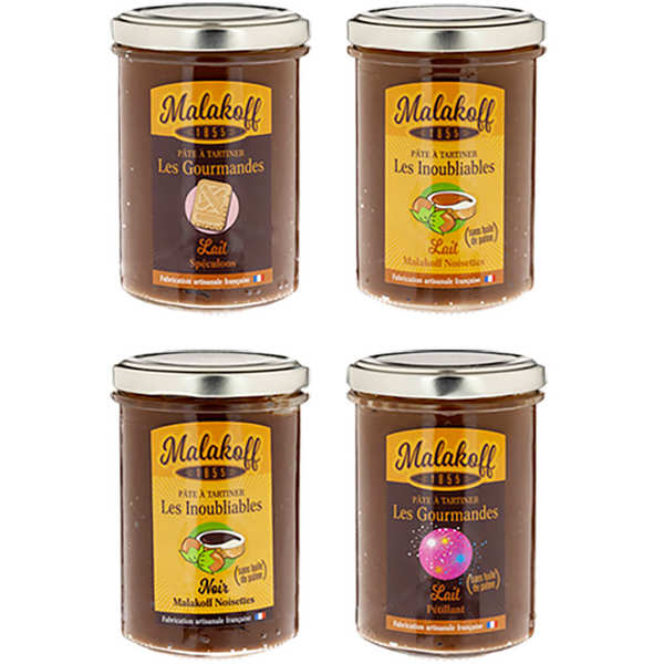 4 chocolate spreads by Malakoff assortment - Malakoff & Cie