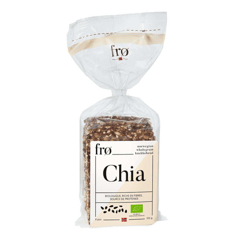 Pain craquant norvégien bio aux graines de Chia