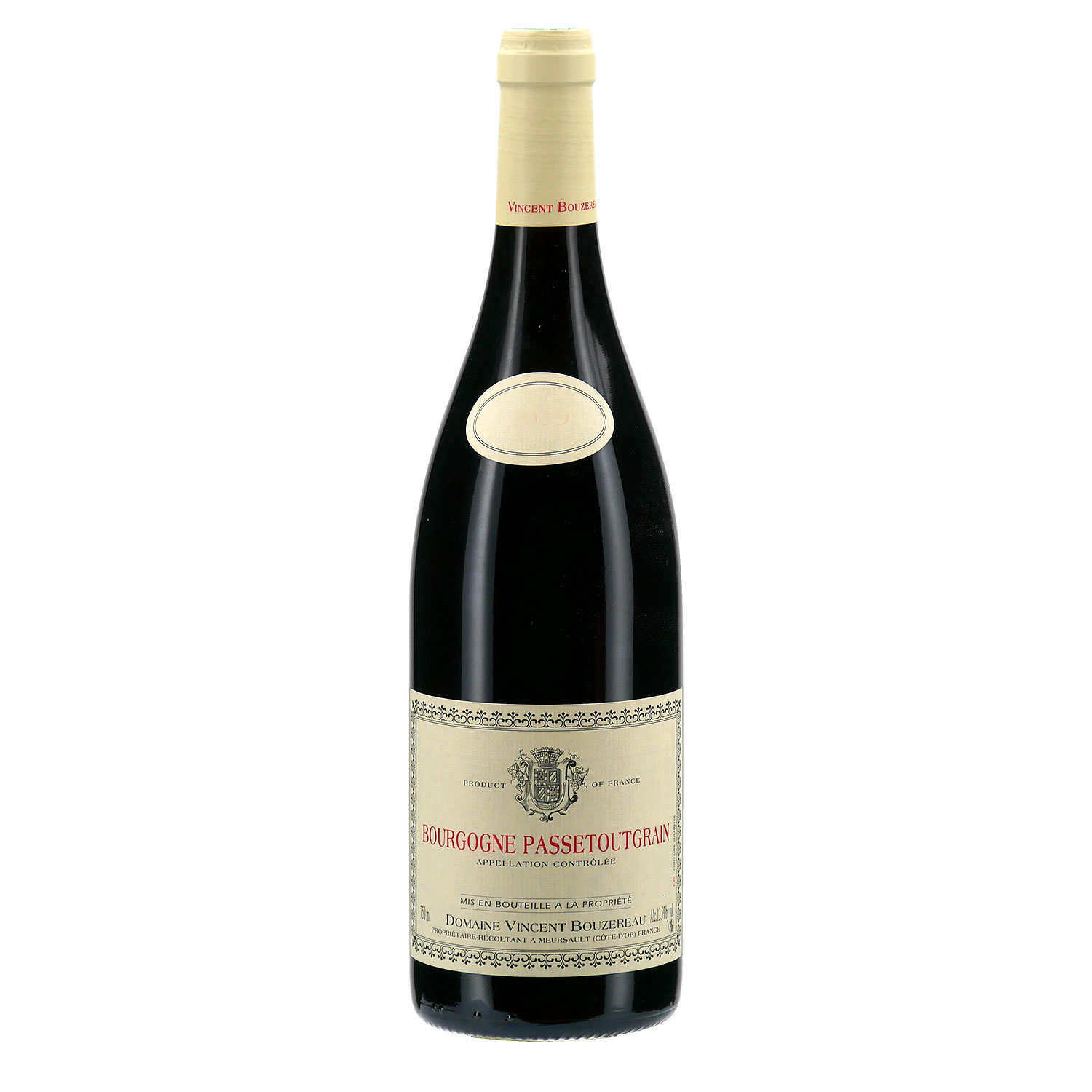 Bourgogne Passetoutgrain - 12,5% - Vin rouge - Domaine Vincent Bouzereau