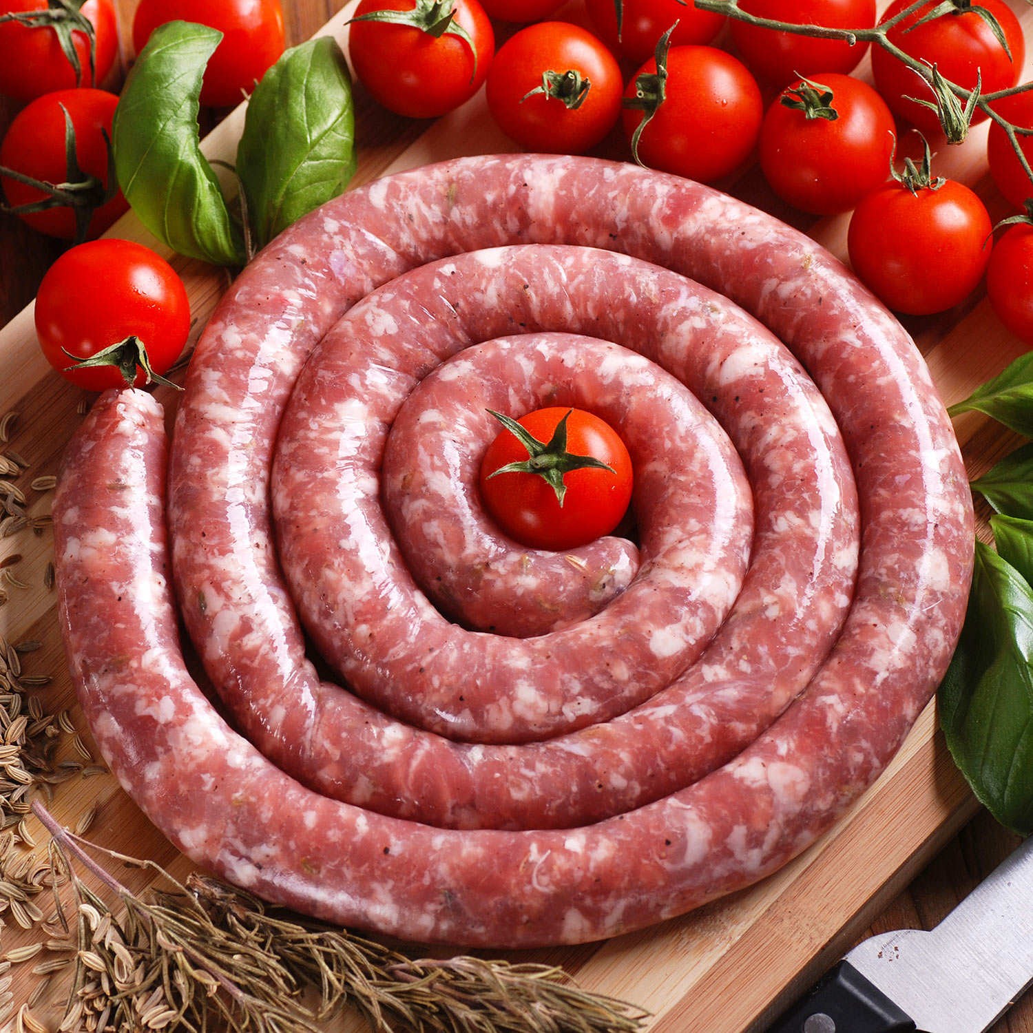 Saucisse fraîche roulée de Porc Lou Teychou Aveyron