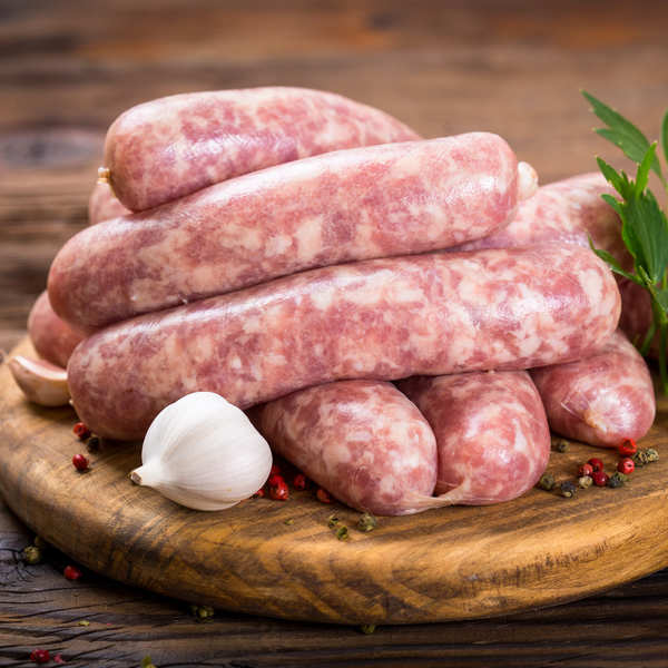10 Sausages blue white heart of 160g