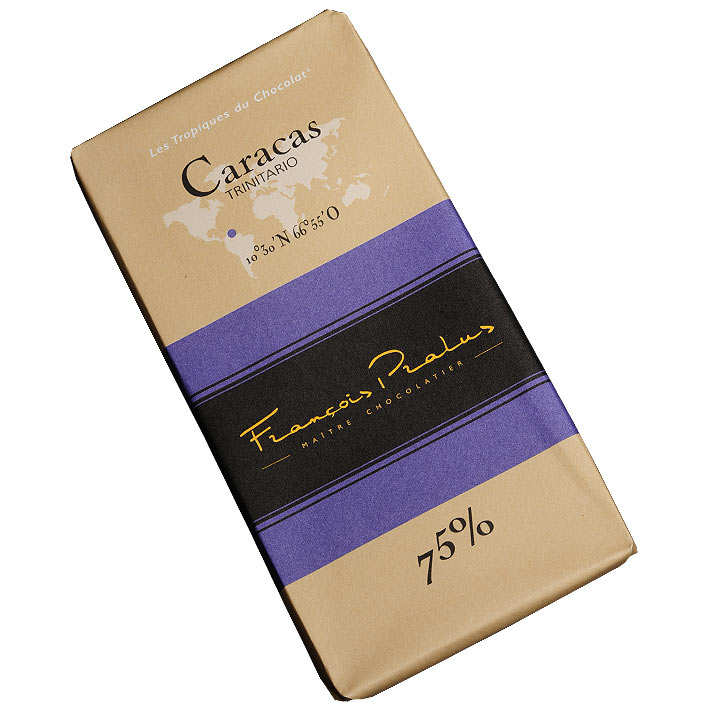 Caracas - Trinitario & Forastero chocolate bar 75% - Chocolats François ...