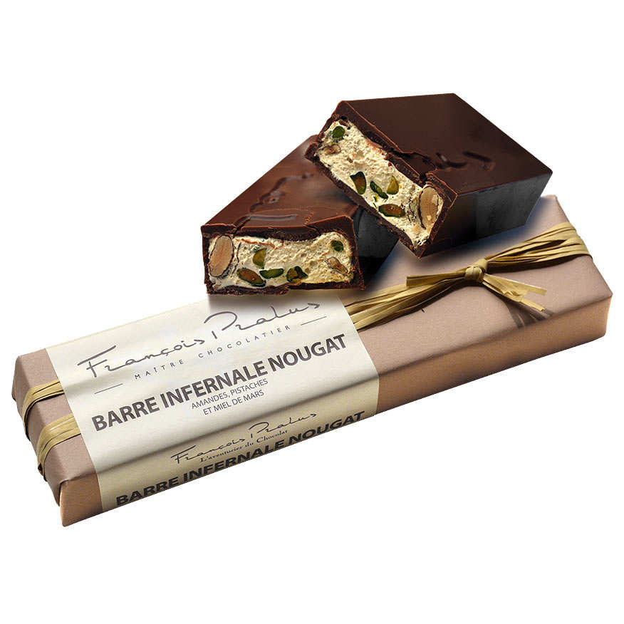 Nougat chocolate bar - Pralus - Chocolats François Pralus