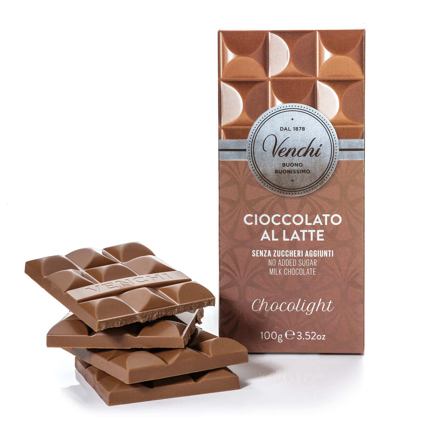 Tablette chocolat au lait chocolight - sans sucres ajoutés - Venchi