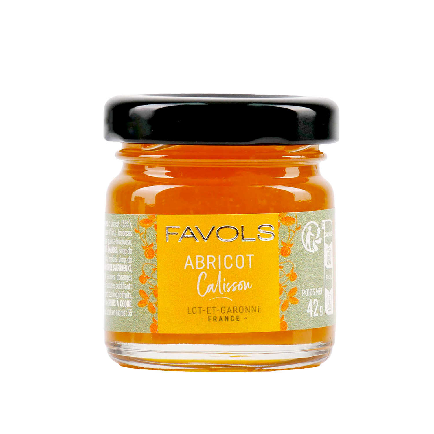 Mini confiture abricot calisson Favols - Favols