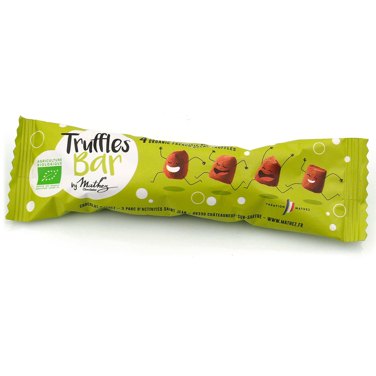 Organic Chocolate Fantaisie Truffles Bar - Chocolat Mathez