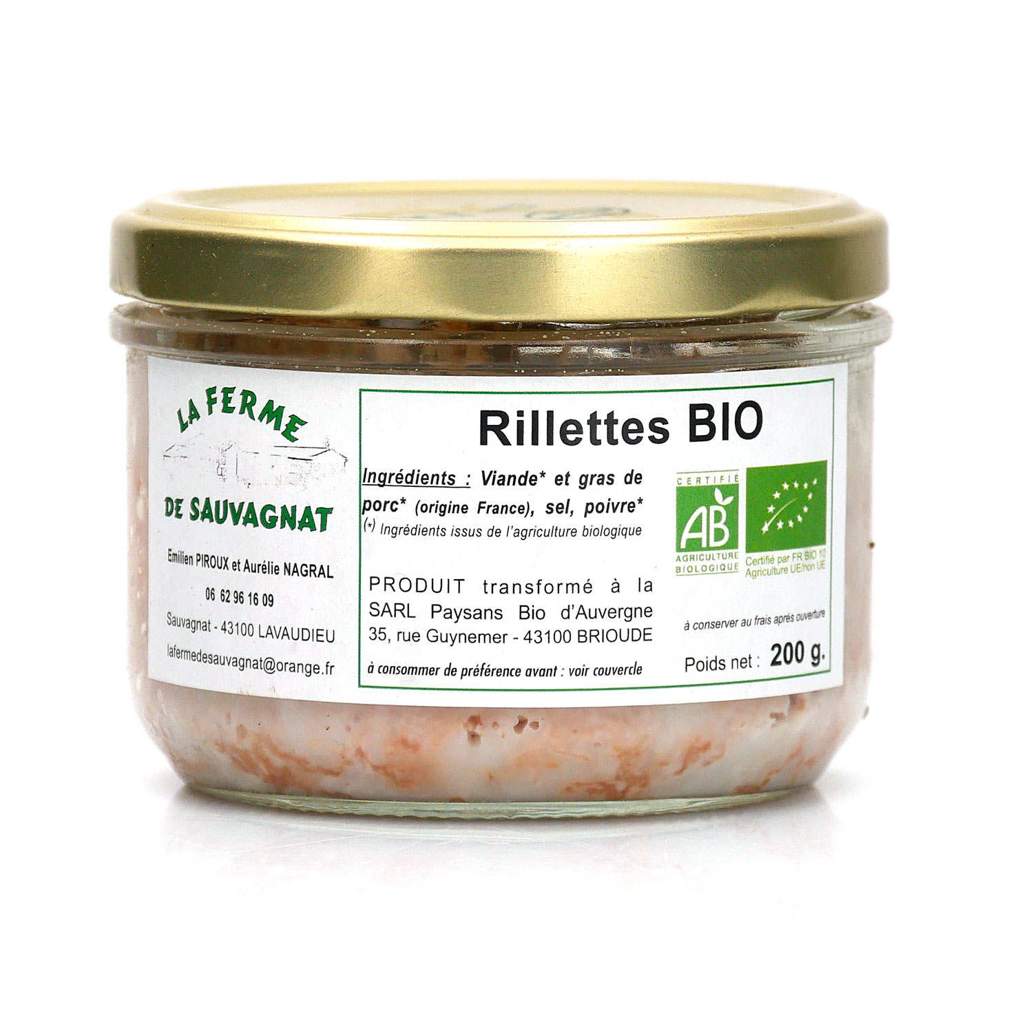 Organic Pork Rillettes - Domaine du Cardona