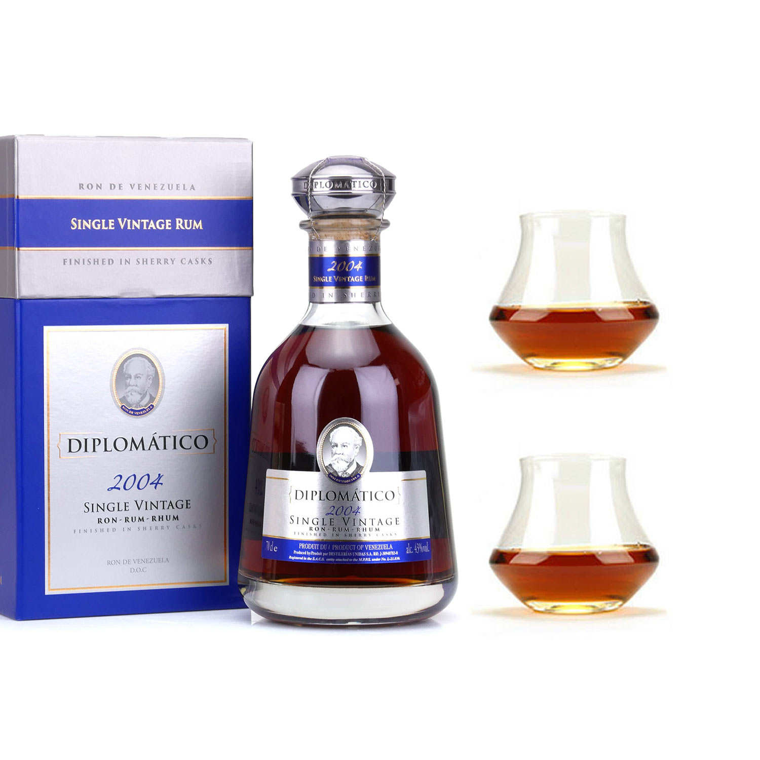 Diplomatico Single Vintage - Rhum du Venezuela - 43% et ses 2 verres ...