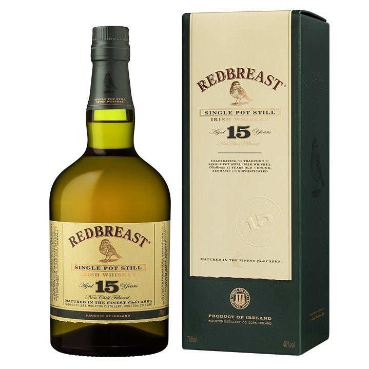 Irish whisky - Redbreast 15 y.o. Single Pot Still 46 % - Redbreast