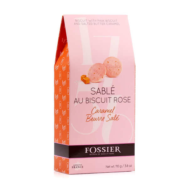 Salted Butter Caramel Pink Biscuits 'Sablé' from Reims - Biscuits Fossier