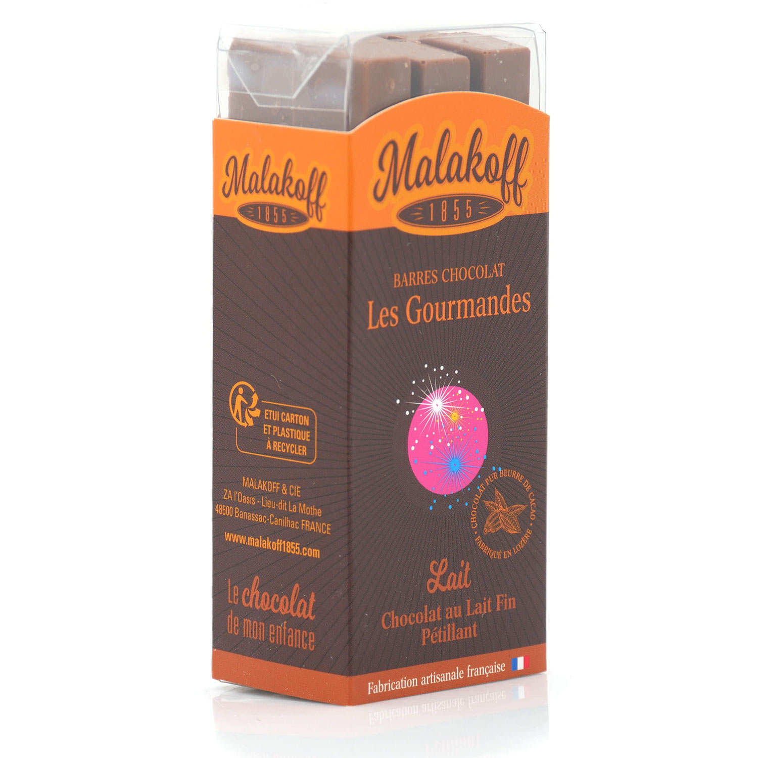 Malakoff 1855 Sparkling milk chocolate bar without individual packaging ...
