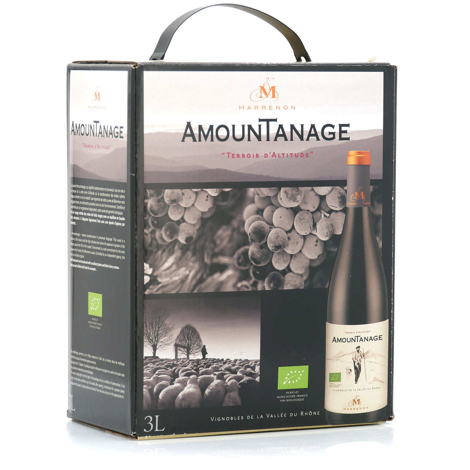 Organic Red Amountanage Wine From Luberon in Bag in Box - Marrenon