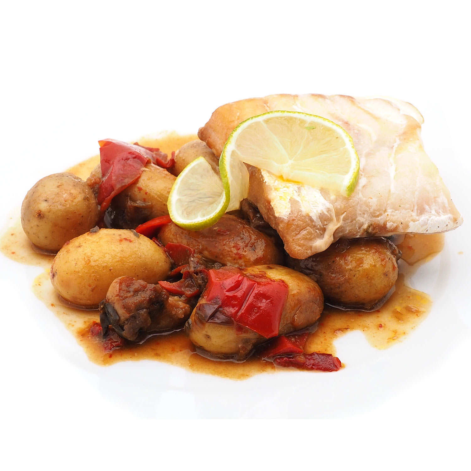 Braised cod with potatoes
