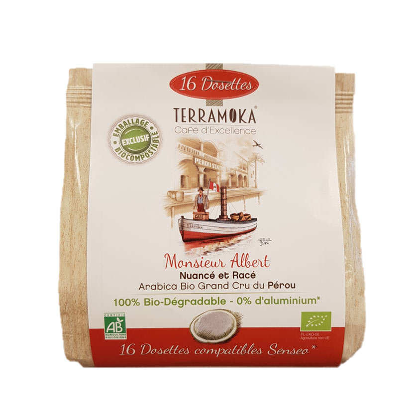 Albert - Organic Arabica 100% Coffee from Peru Senseo® Compatible pods ...