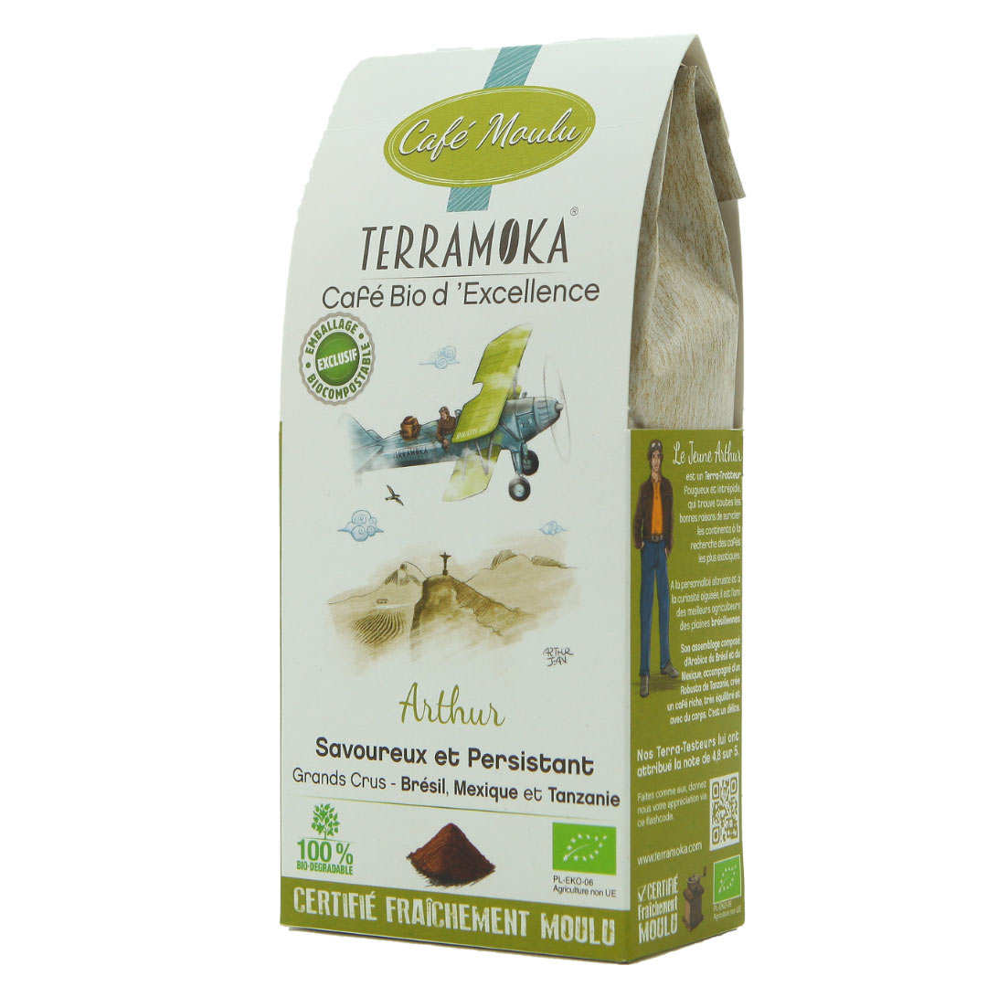 Arthur - café moulu bio Arabica et Robusta - Terra Moka