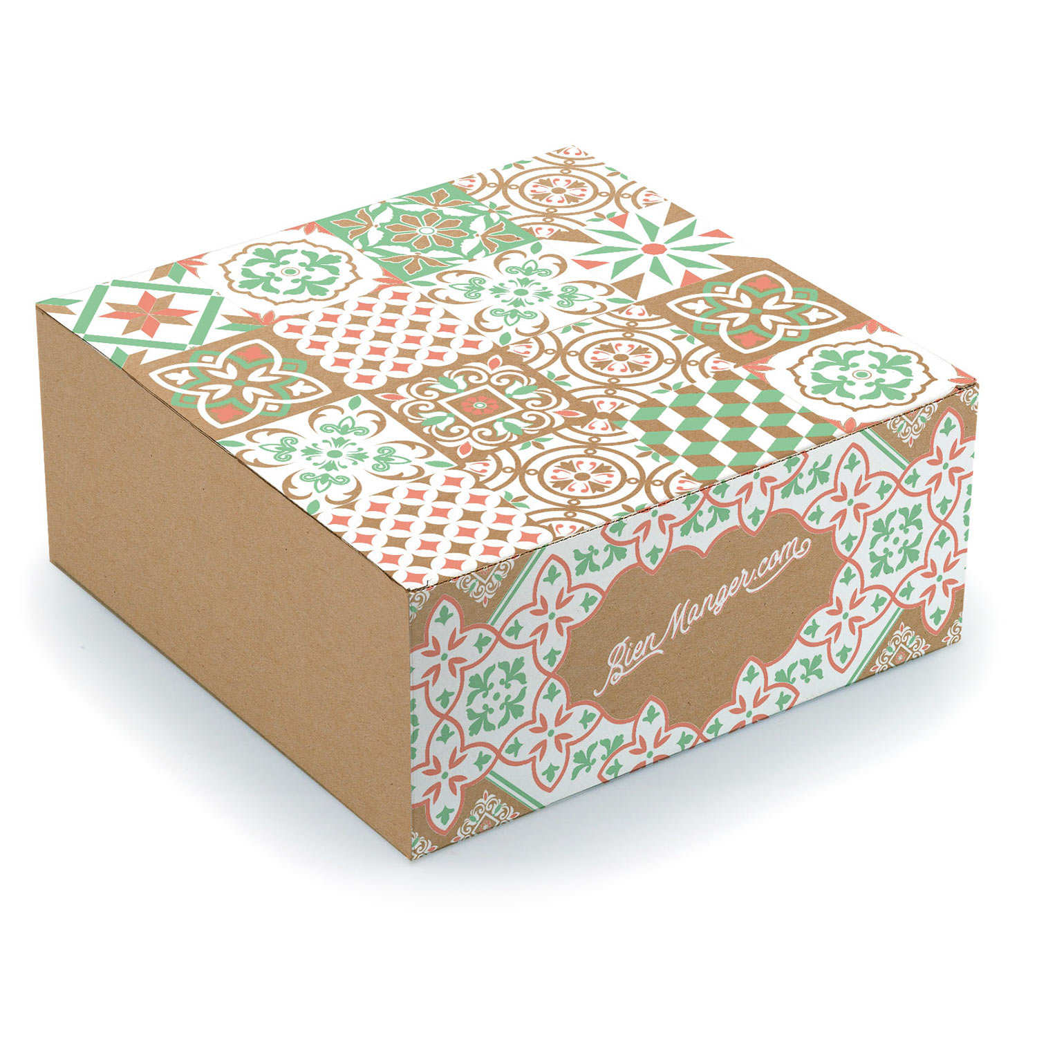 Square Kraft Cardboard Gift box - BienManger.com