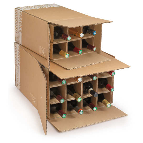 12 wine bottles cardboard
