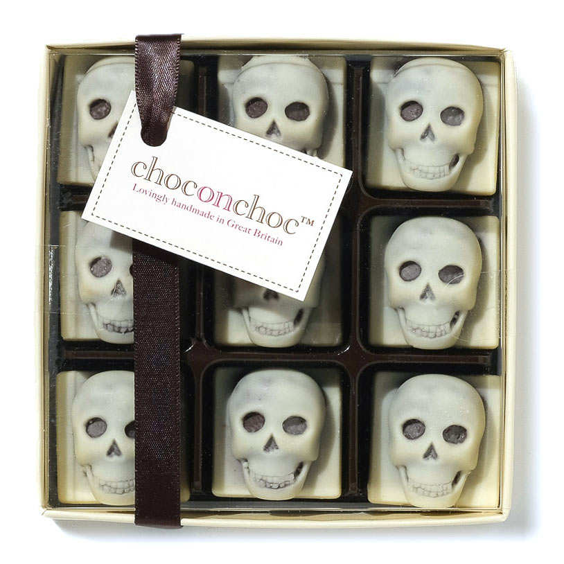White & Dark Chocolate Skulls - Choc on Choc