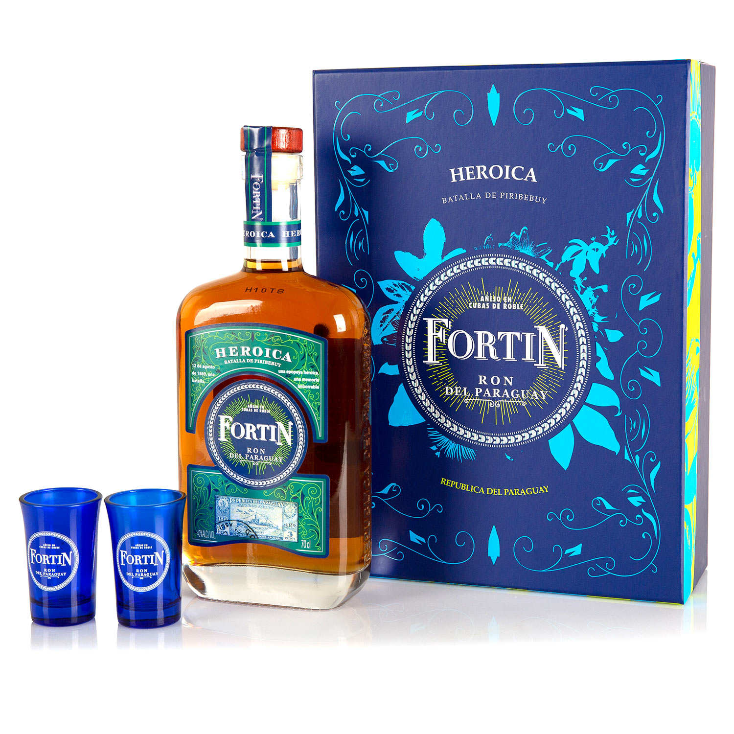 Fortin Heroica Rum Gift Box With 2 Glasses - Fortin