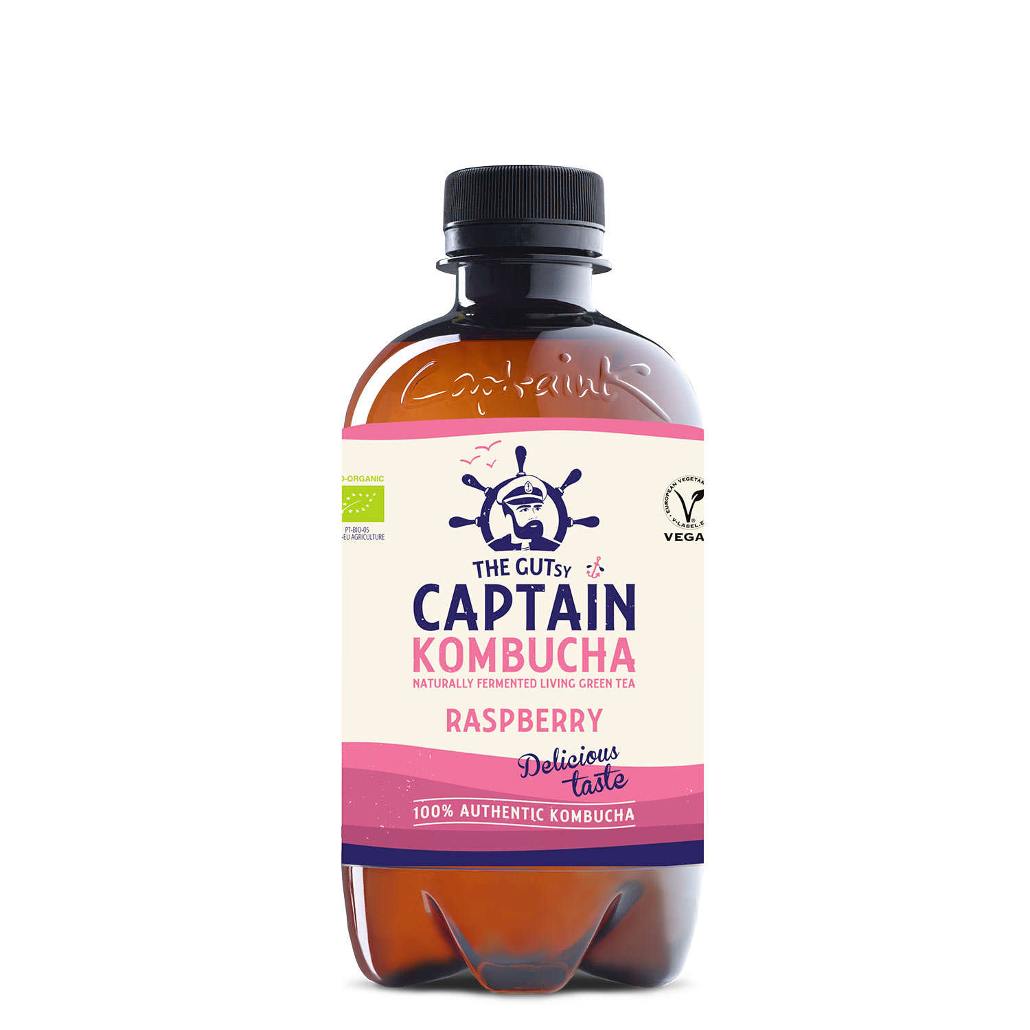 Captain Kombucha bio Framboise - The Gutsy Captain Kombucha