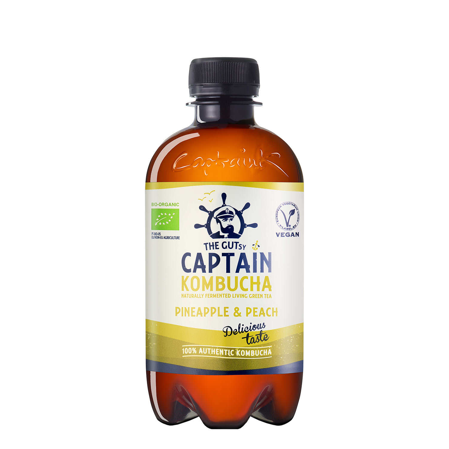 Organic Captain Kombucha Peach and Pineapple - The Gutsy Captain Kombucha