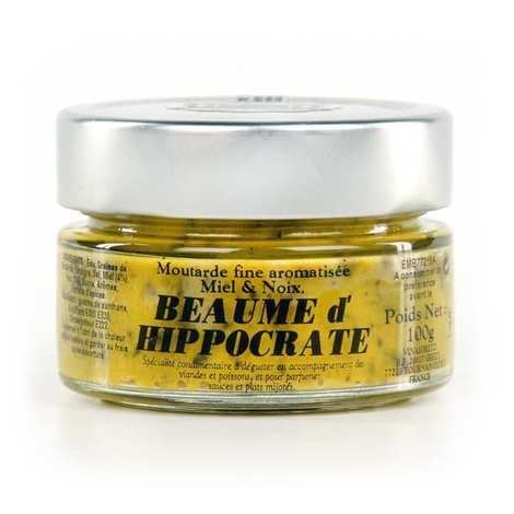 Moutarde gourmet au miel et aux noix