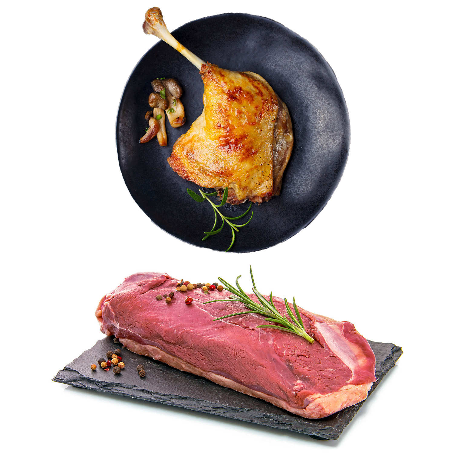 Lot magret de canard frais & confit de cuisses de canard - Valette