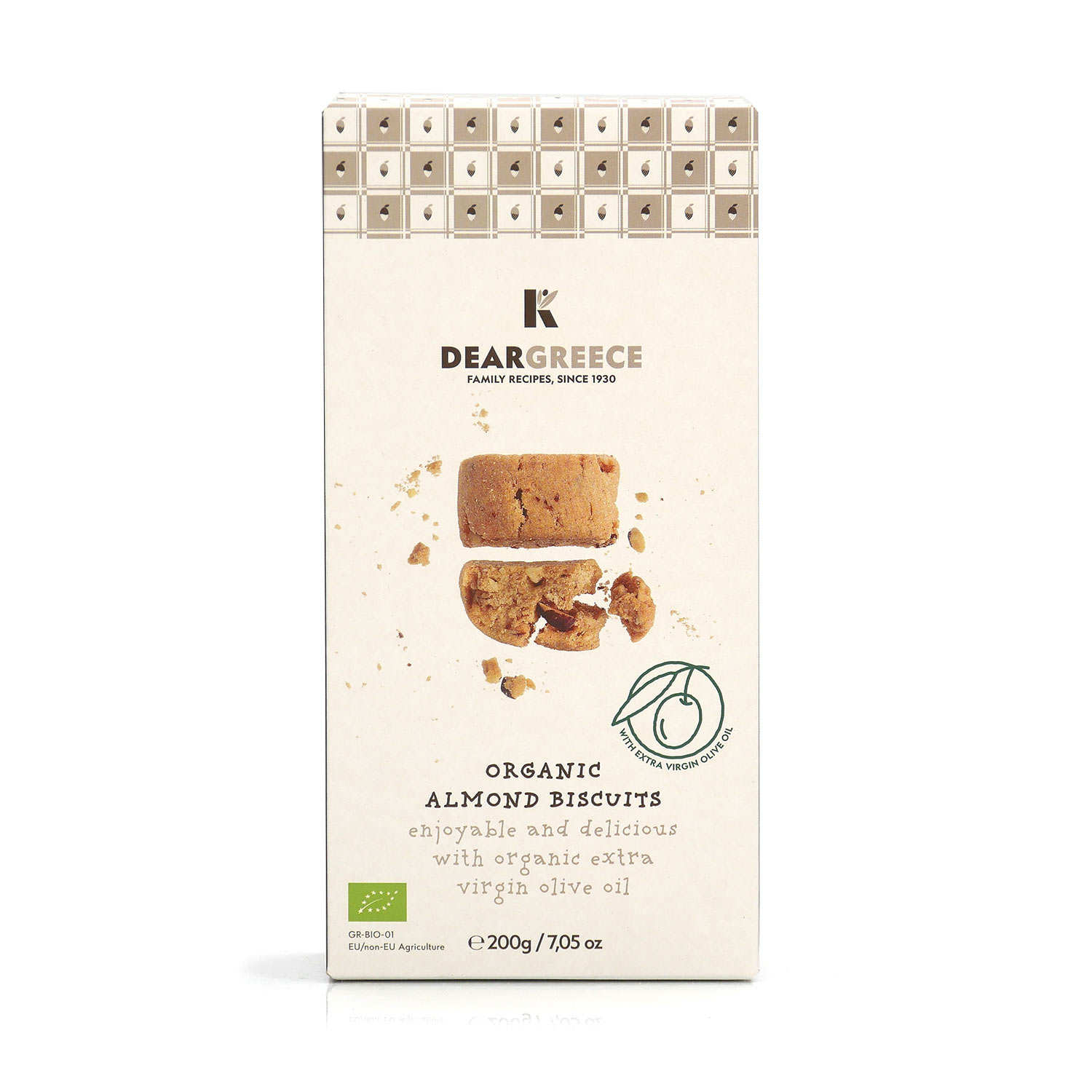 Organic Greek biscuits with almonds and olive oil - Dear Grece