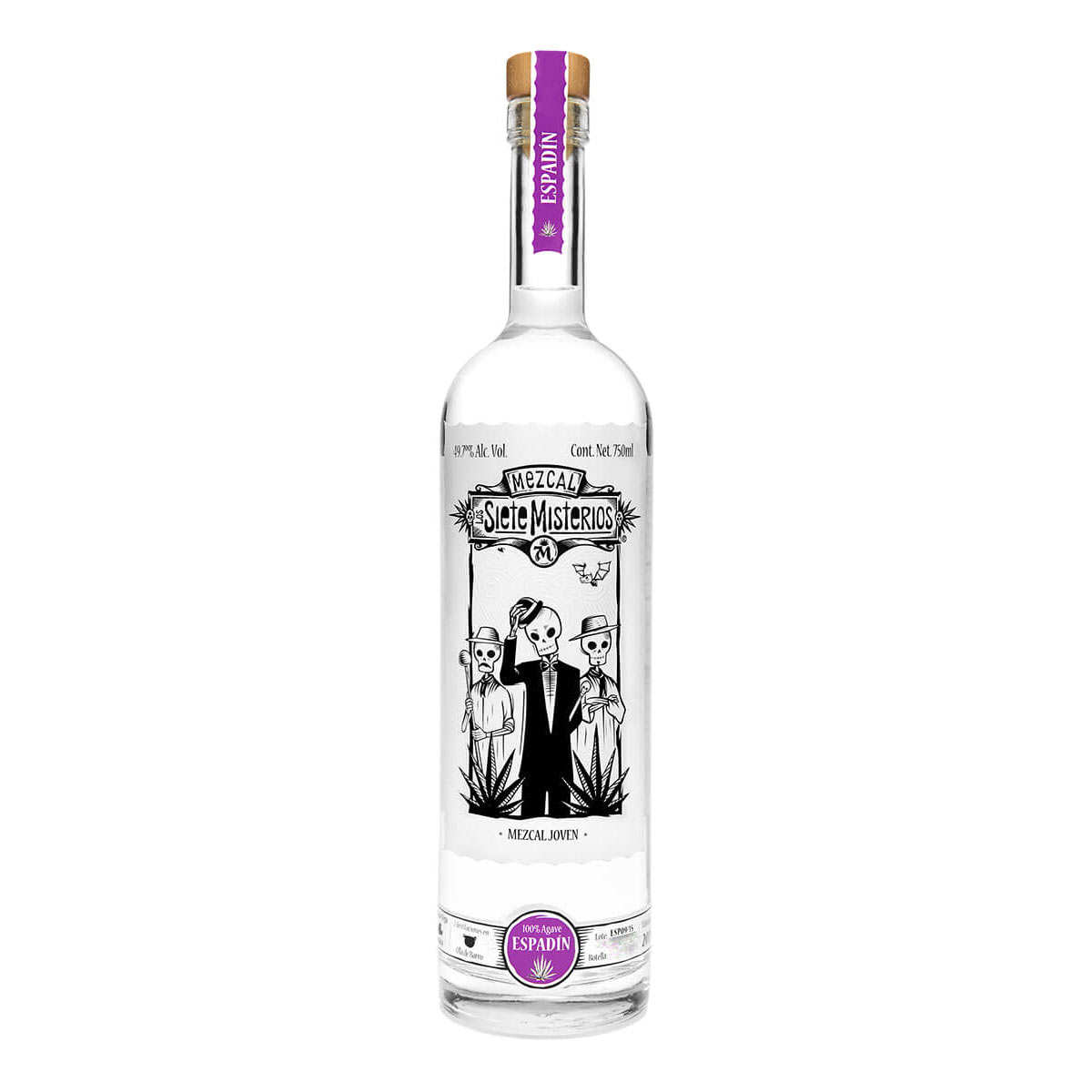 "Espadin" Mezcal - agave alcohol 49° - Los Siete Misterios