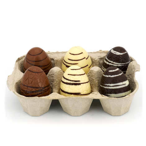 Tray of 6 Easter eggs in chocolate - Maison Mercier