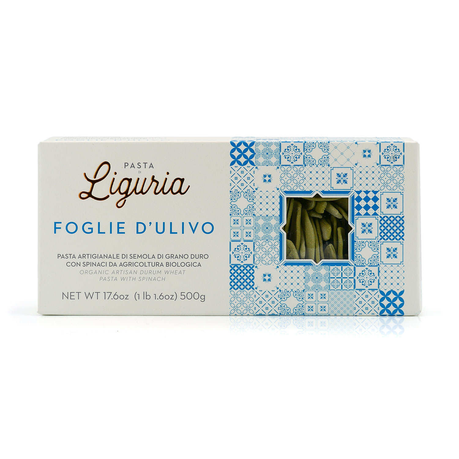 Foglie d'ulivo - Organic Italian pasta with spinach - Pasta di Liguria