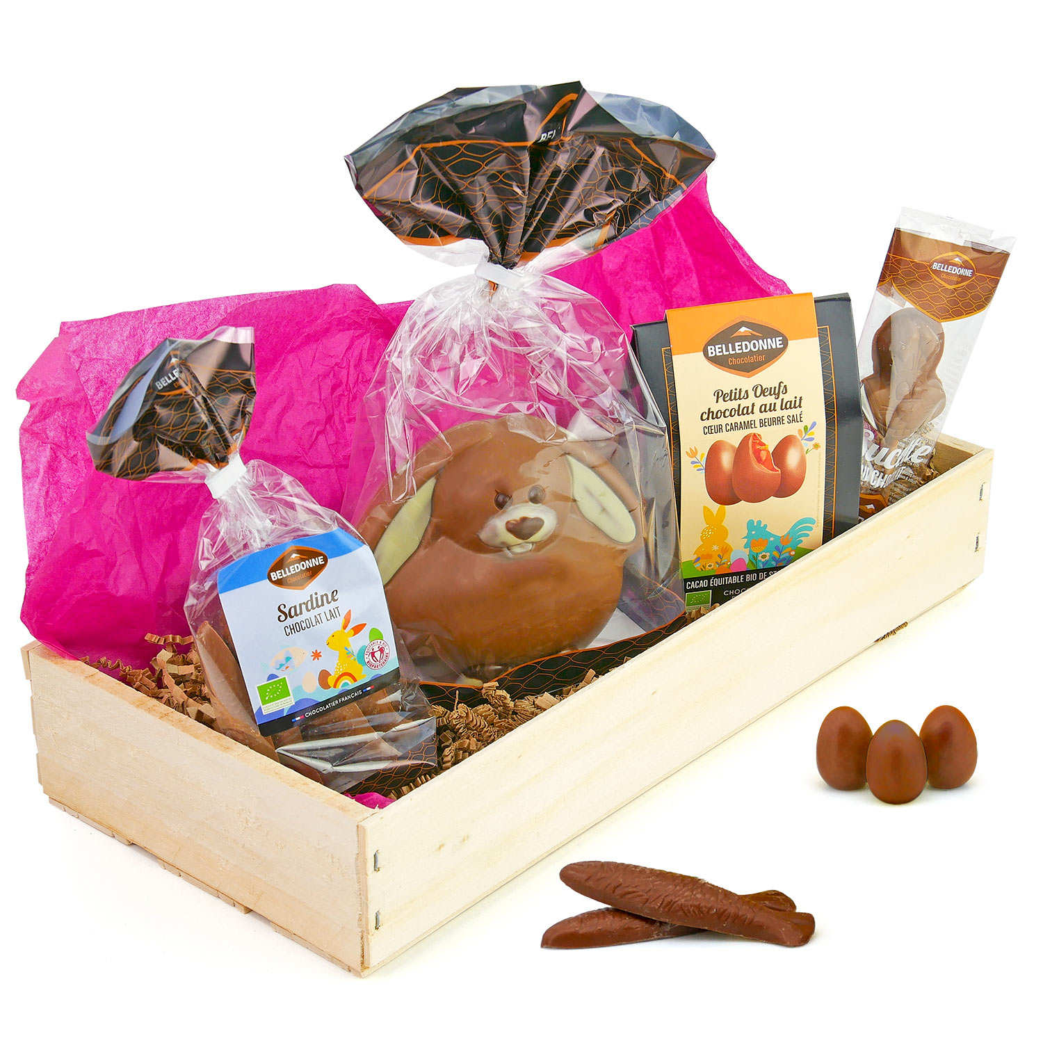 Le panier de chocolats de Pâques bio - BienManger Paniers Garnis