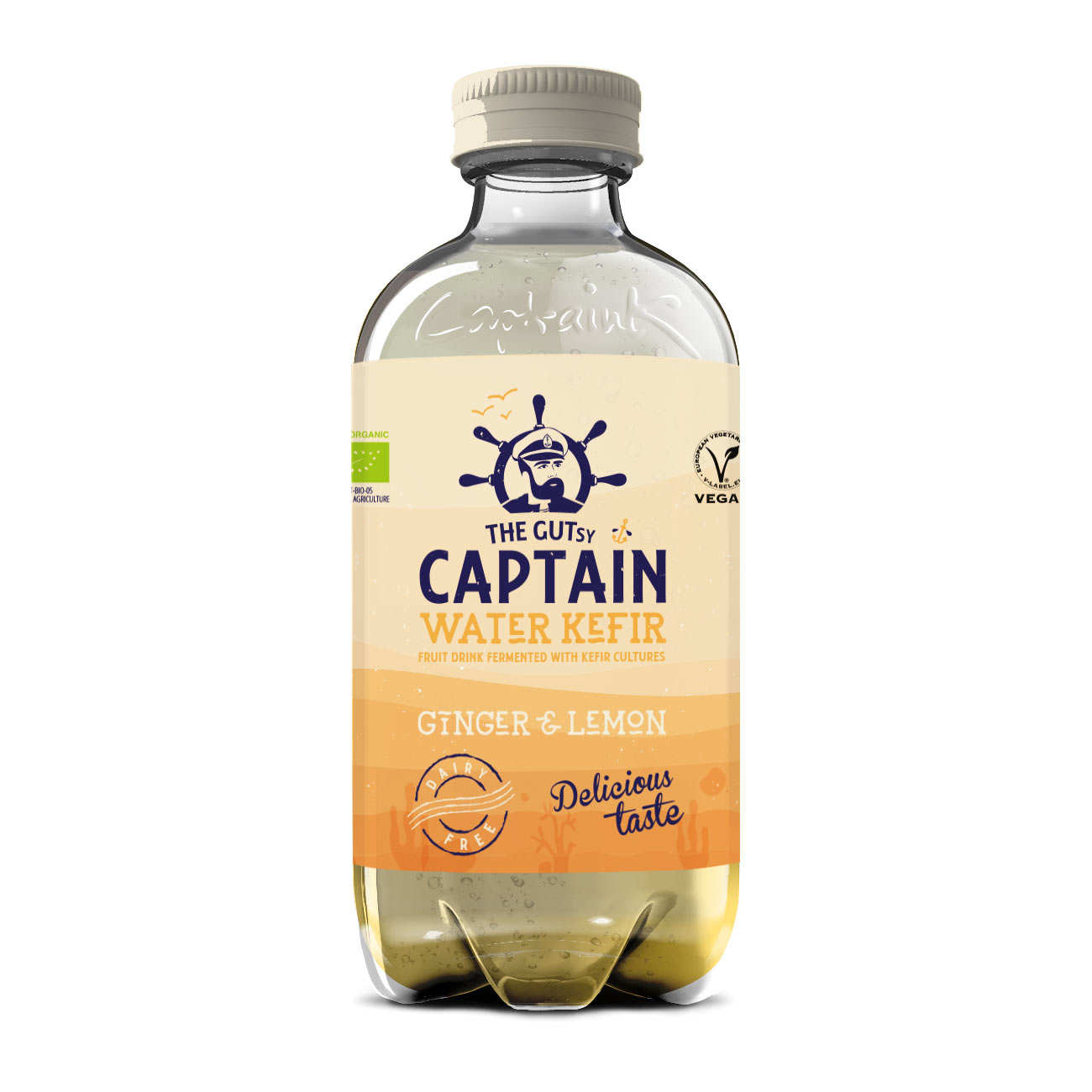 Kefir Water Ginger Lemon - Captain Kombucha - The Gutsy Captain Kombucha