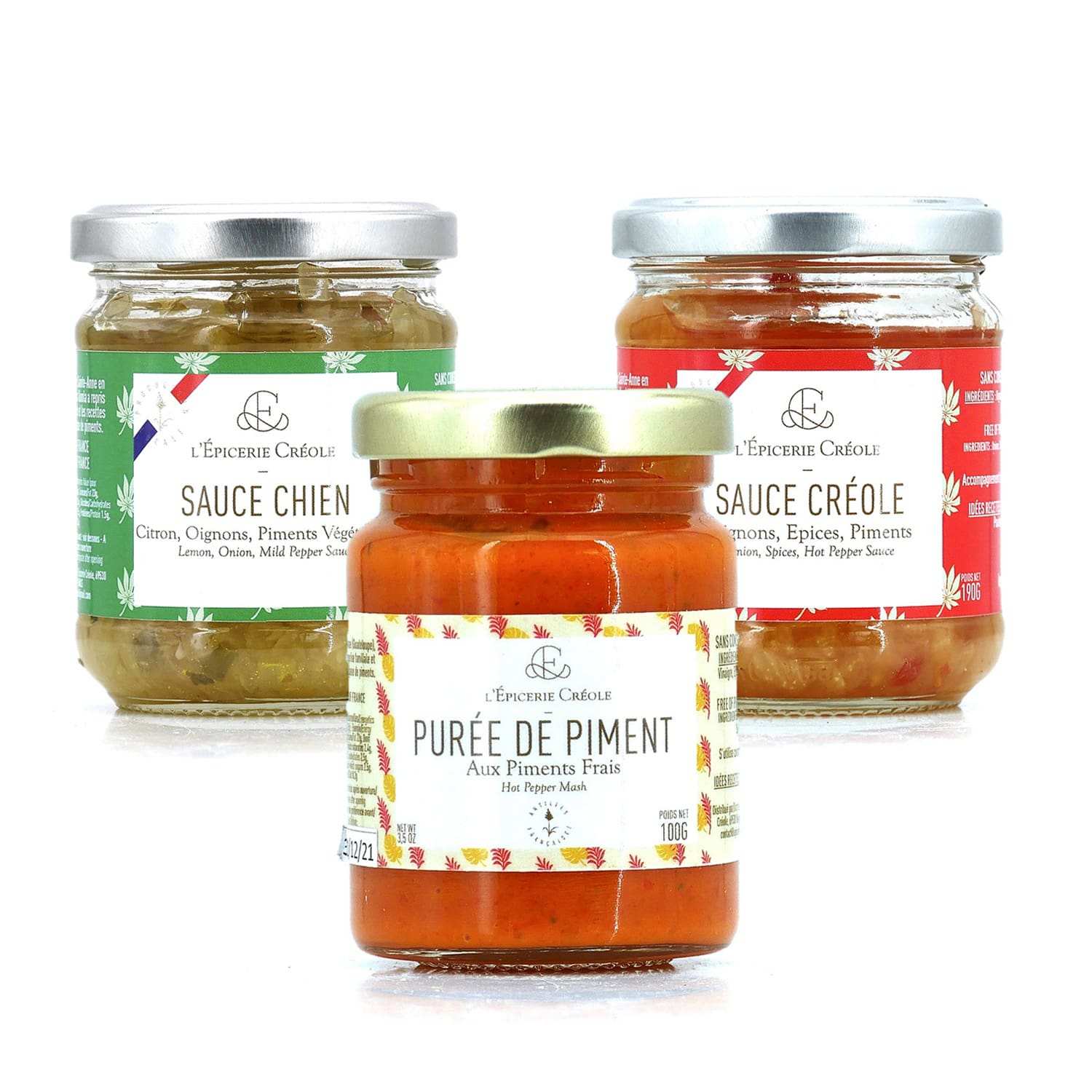 Assortment of 3 exotic sauces from Guadeloupe - L'Epicerie Créole