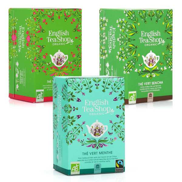 Assortment of 3 green teas - English Tea Shop