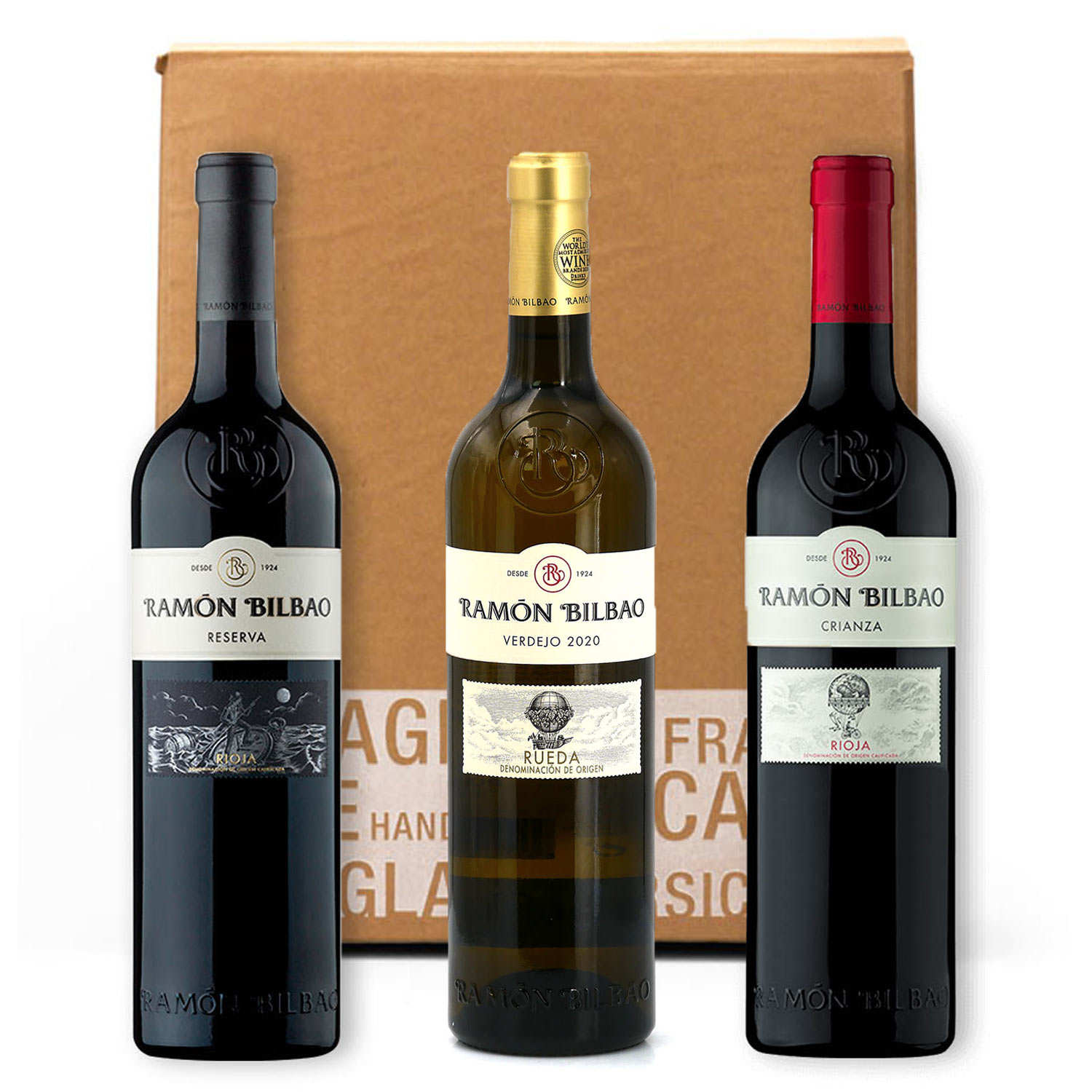 Discovery box with 3 Spanish wines - Ramon Bilbao