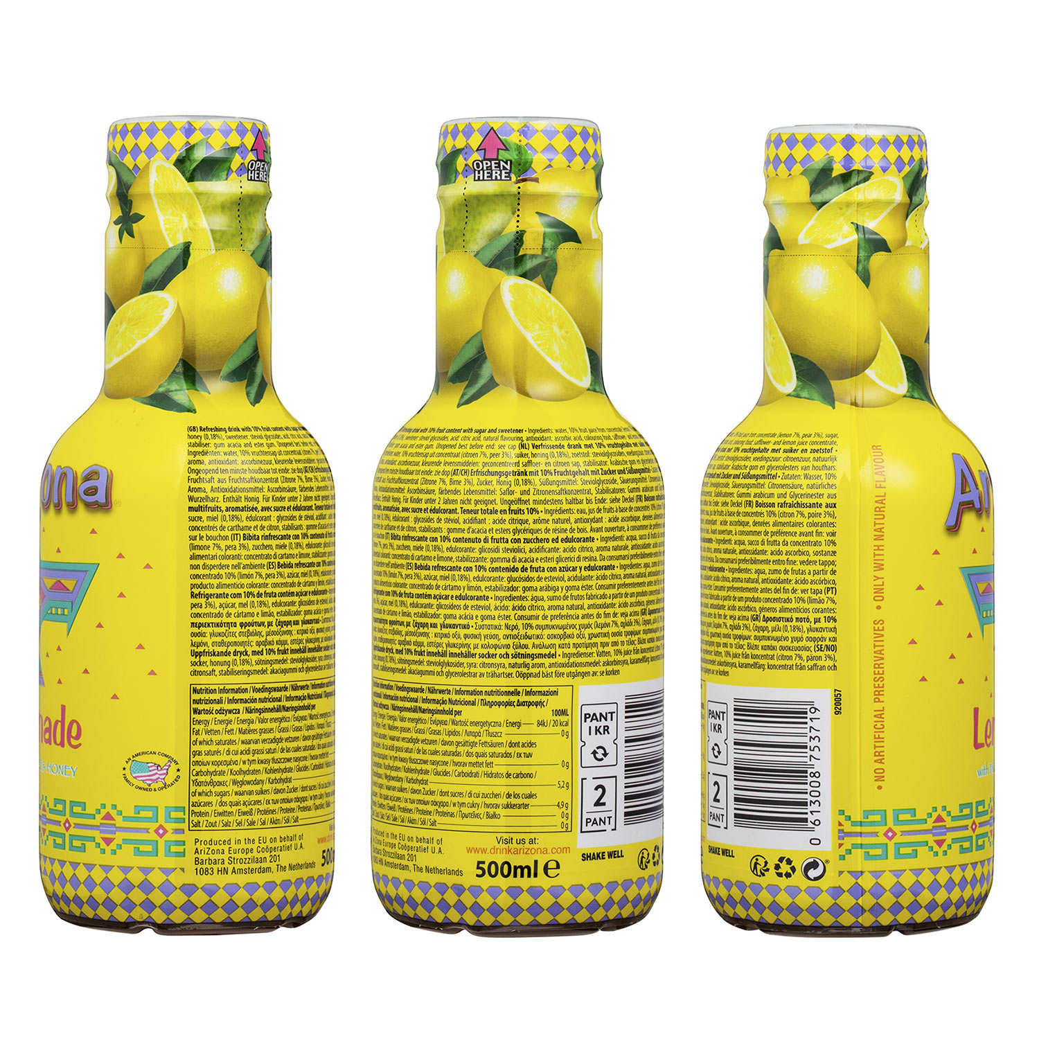 Arizona Lemonade - Limonade au jus de fruit et au miel - Arizona Iced Tea