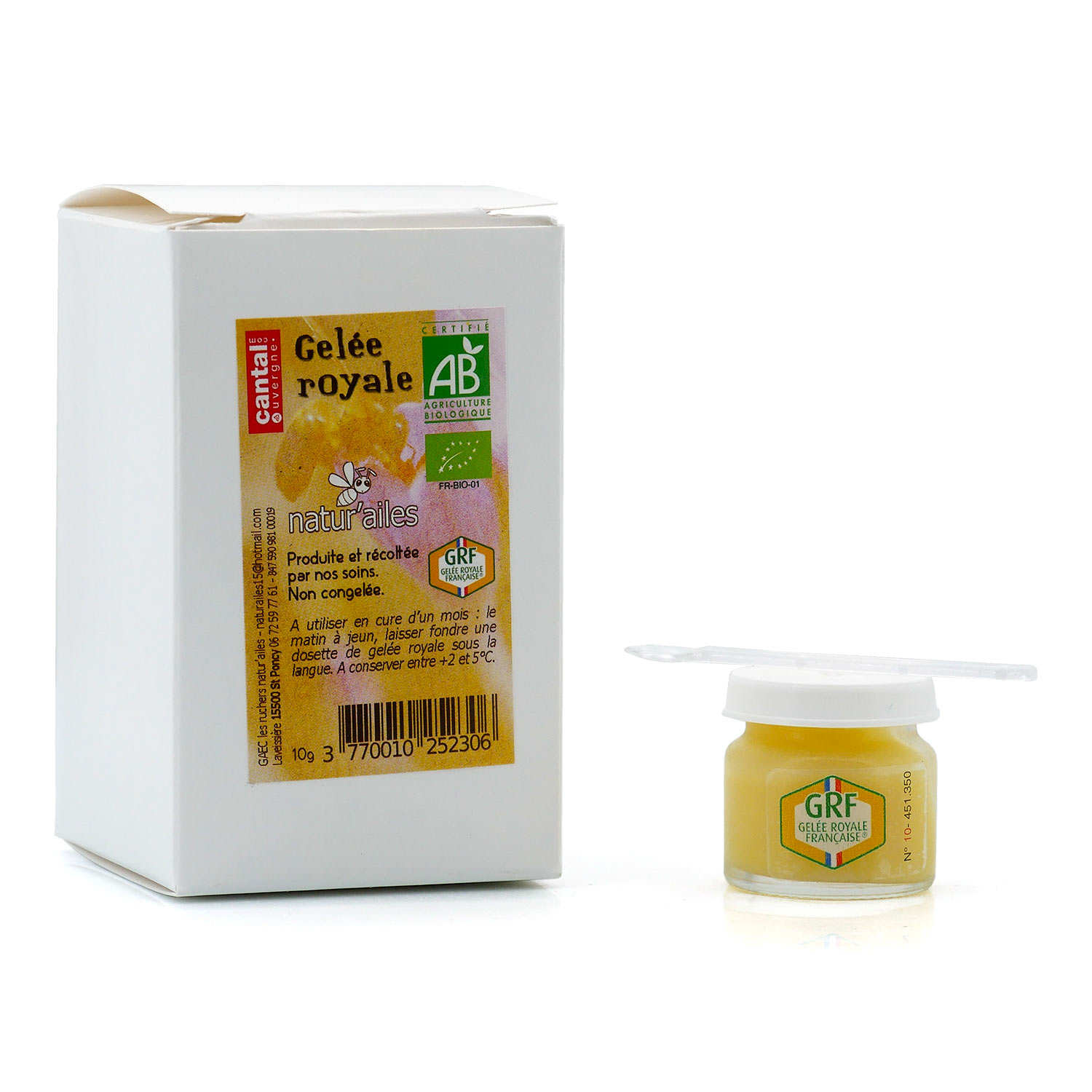 Gelée royale pure bio du Cantal (France) - Natur'Ailes