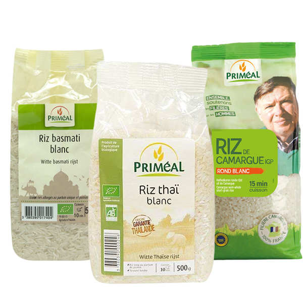 Assortment of three organic rice - Priméal