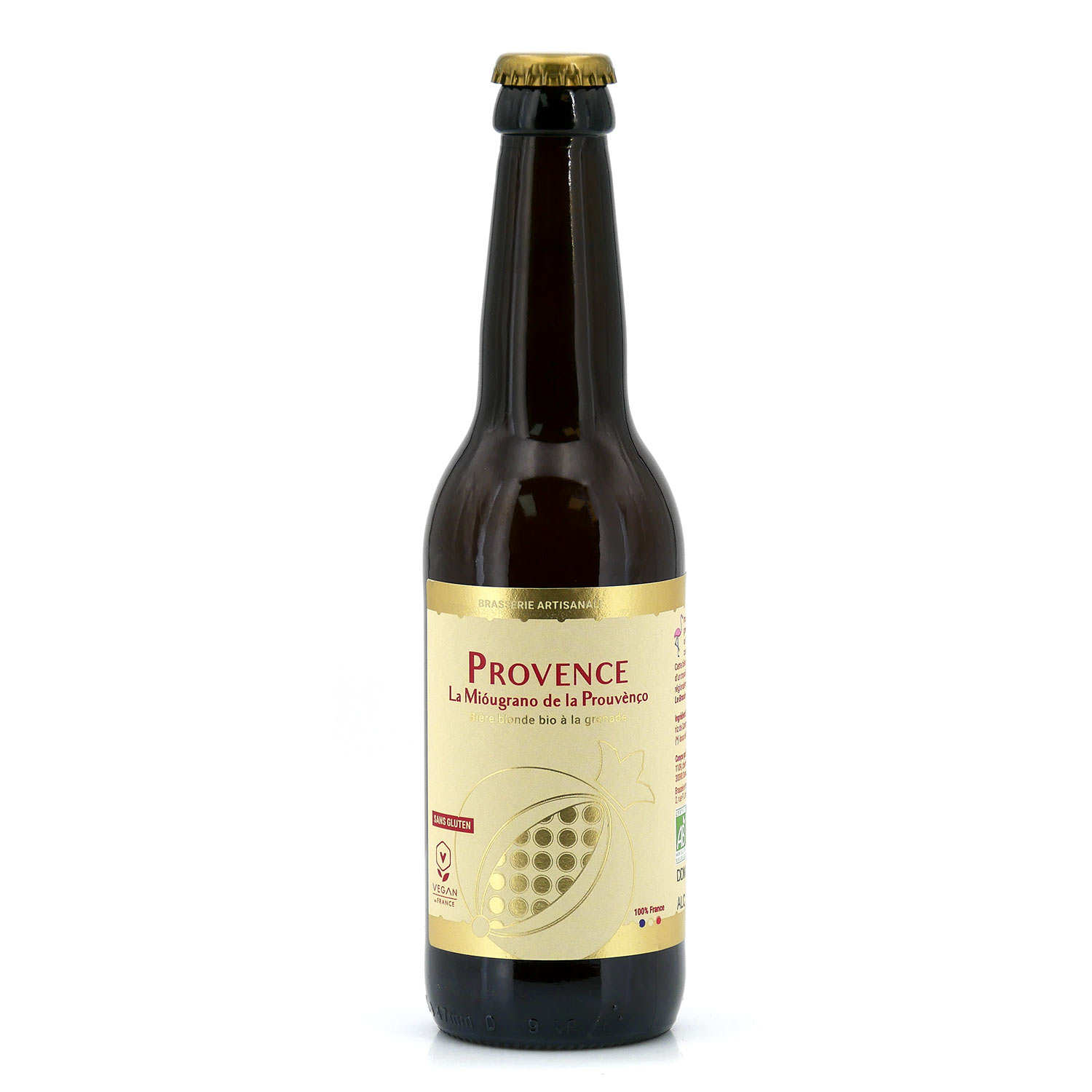 Organic Beer with Pomegranate from Provence - Vegan and gluten free ...