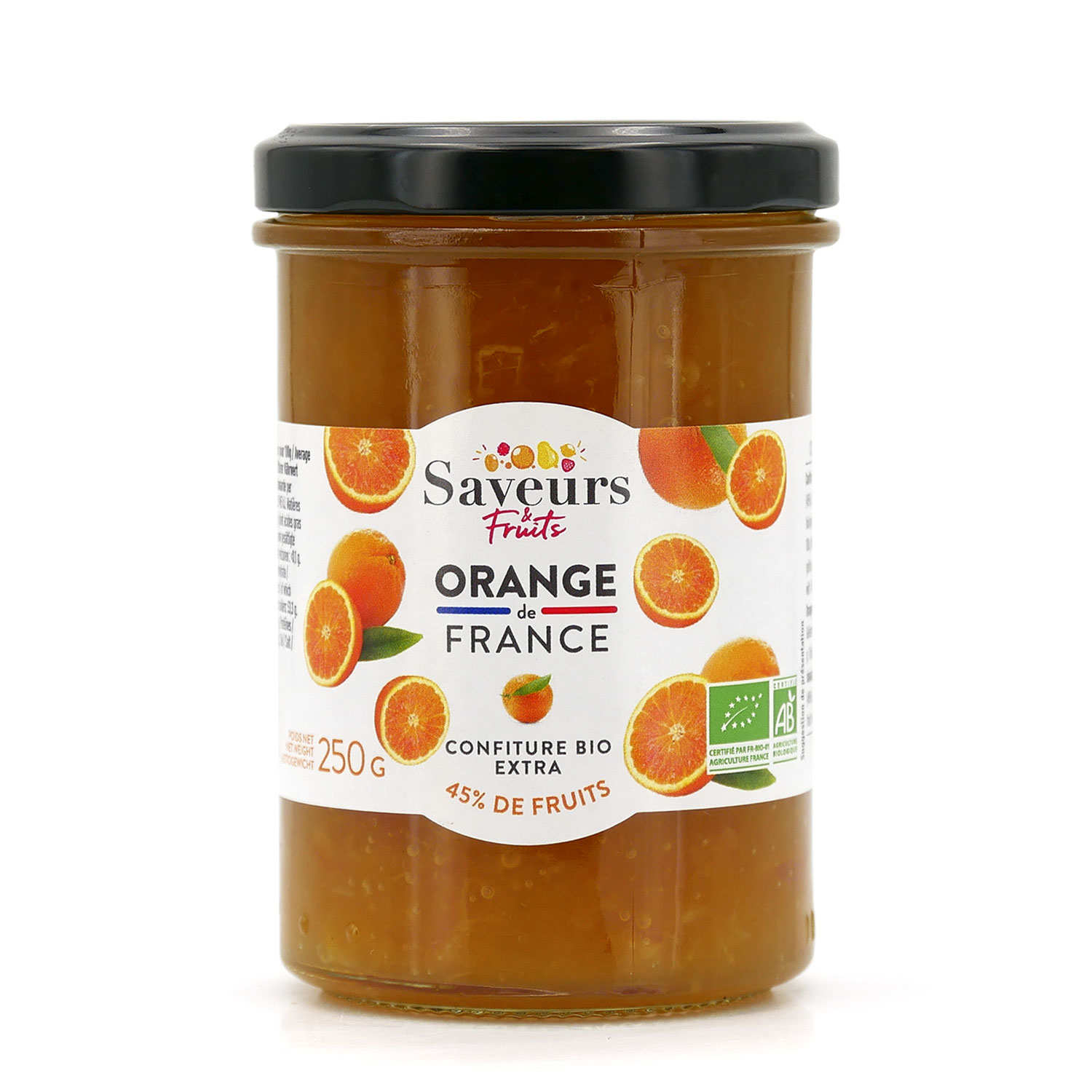 Organic orange fine jam from France - Saveurs et Fruits