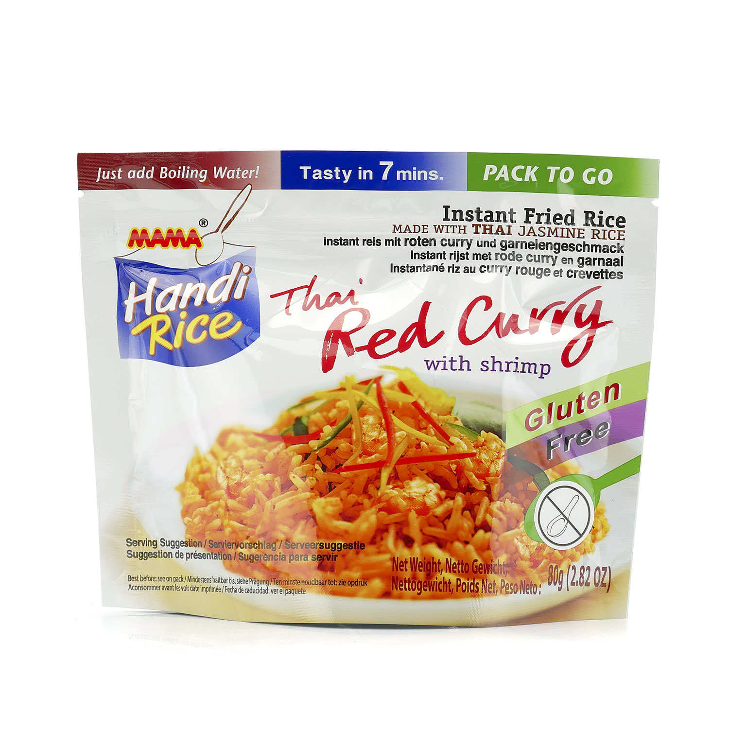 Riz instantané saveur Crevettes Curry Rouge - Mama