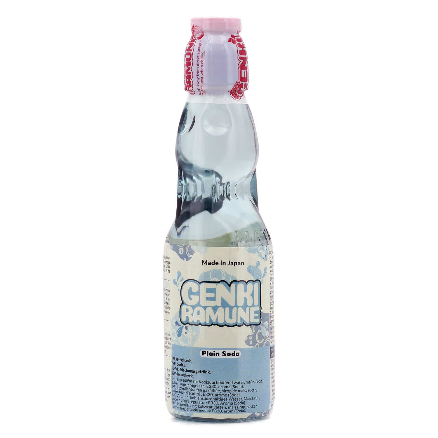 Japanese Lemonade Ramune Plain Soda - Genki Ramune