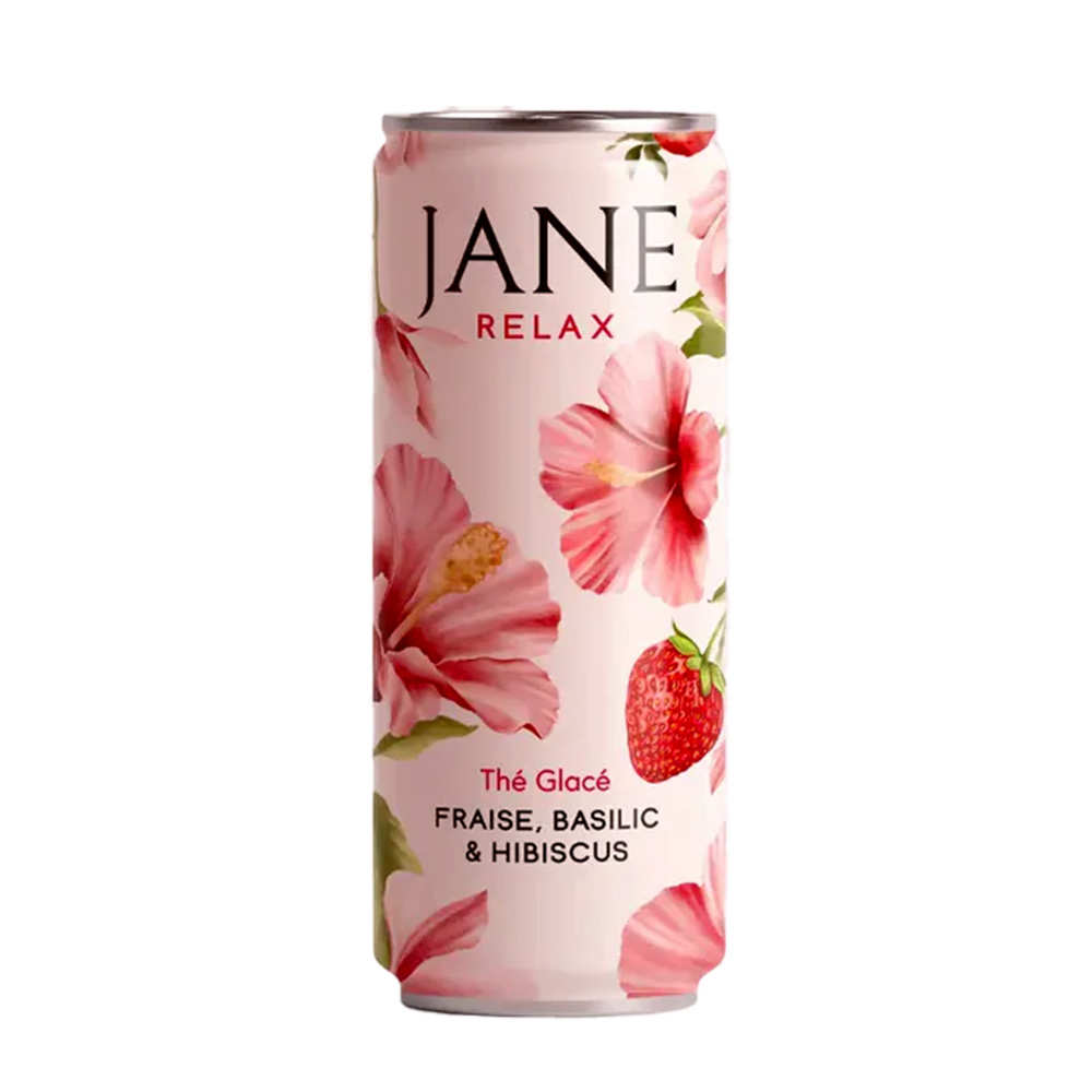Jane green tea, hibiscus, strawberry & basil - Organic CBD drink (35mg ...