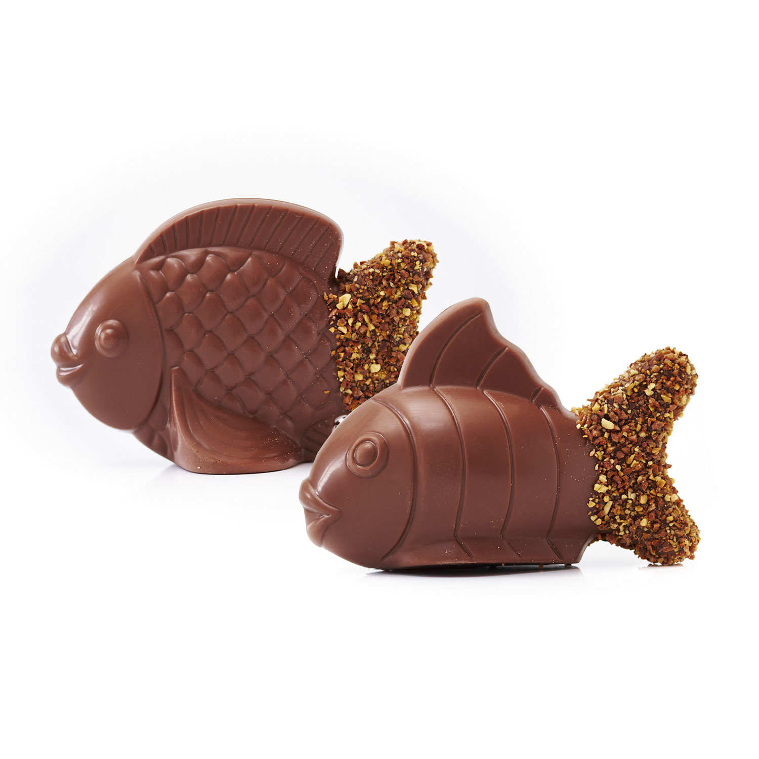 Milk chocolate fish with praslin slivers Mazet garnished - Mazet de ...