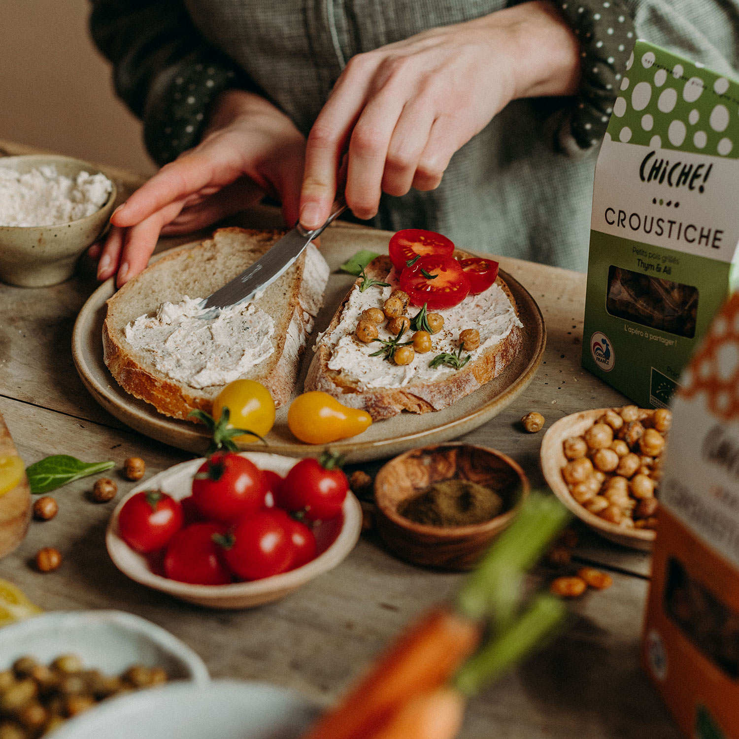 Croustiche Thym et Ail - Petit pois bio grillés à croquer - Les Lumineuses