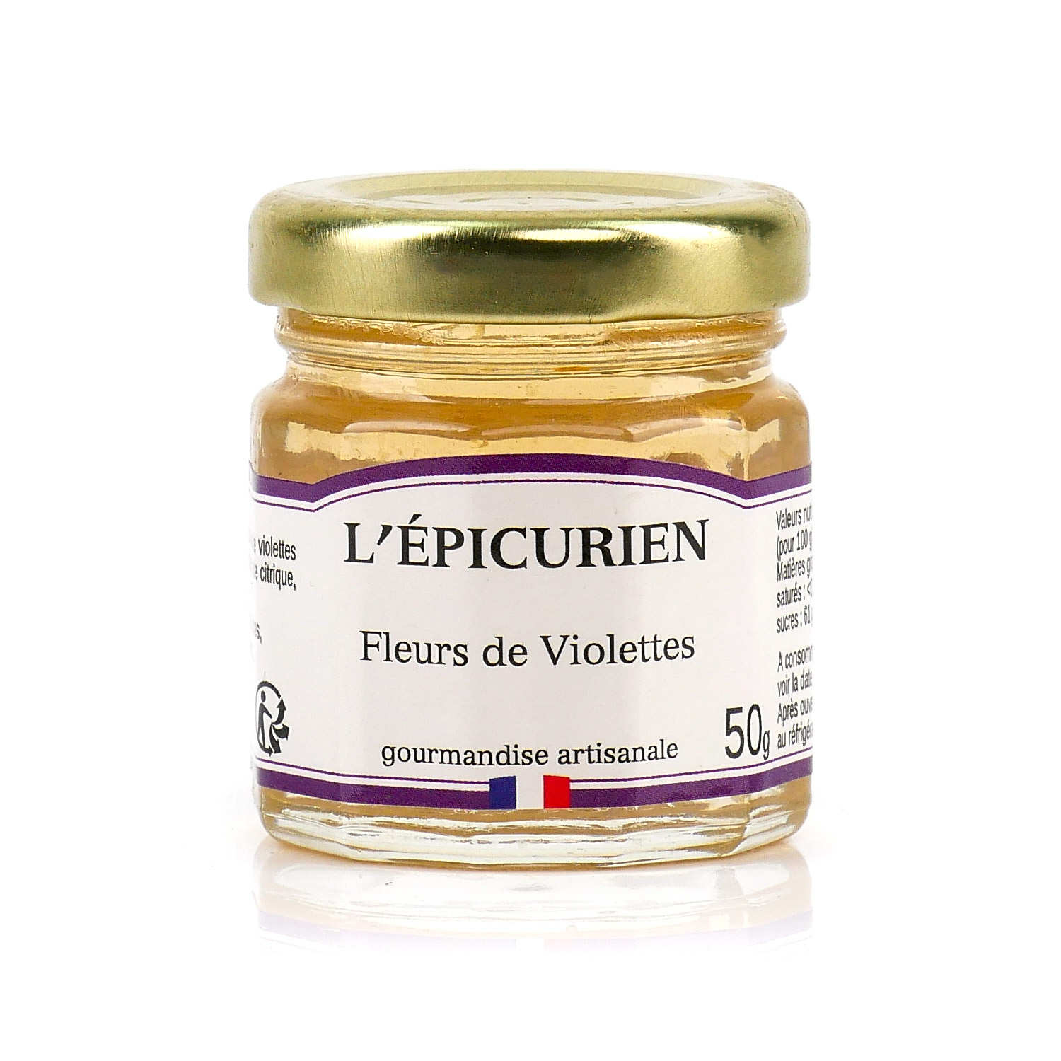Mini artisanal violet flower jam from Provence - L'Épicurien