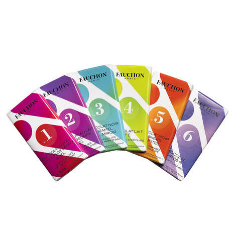 Assortment of 6 mini chocolate bars - Fauchon