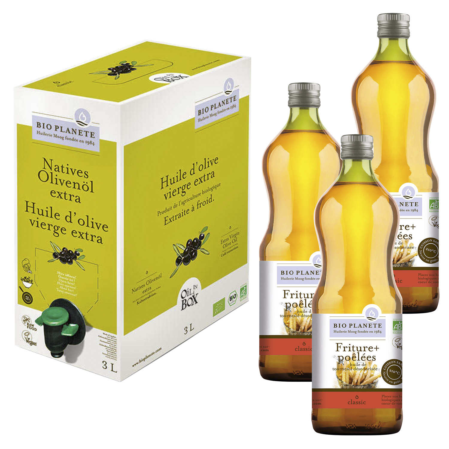 Batch 6L of organic oils for daily use - BioPlanète